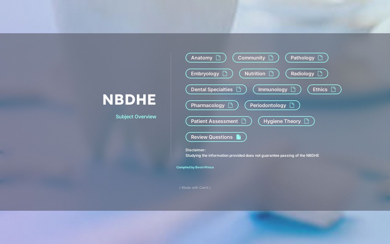 NBDHE Overview